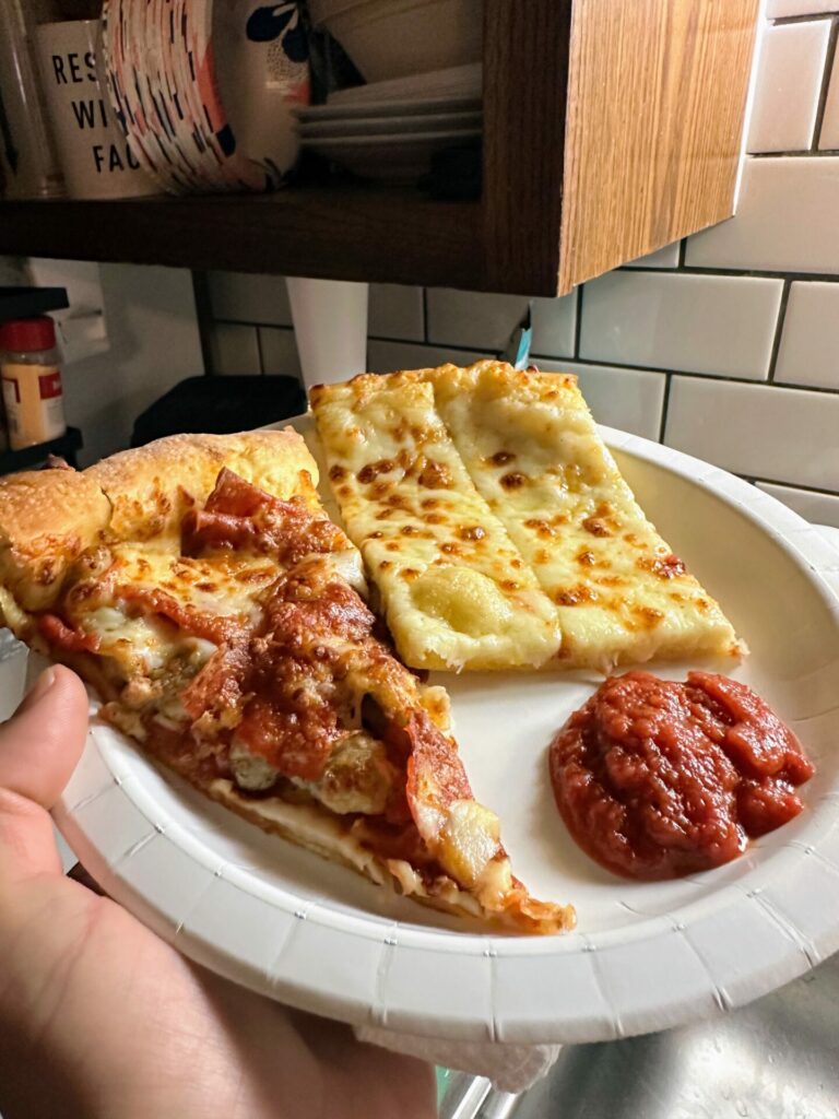 Papa Johns Cheesy Calzone Epic Stuffed Crust Pizza Review Decent But