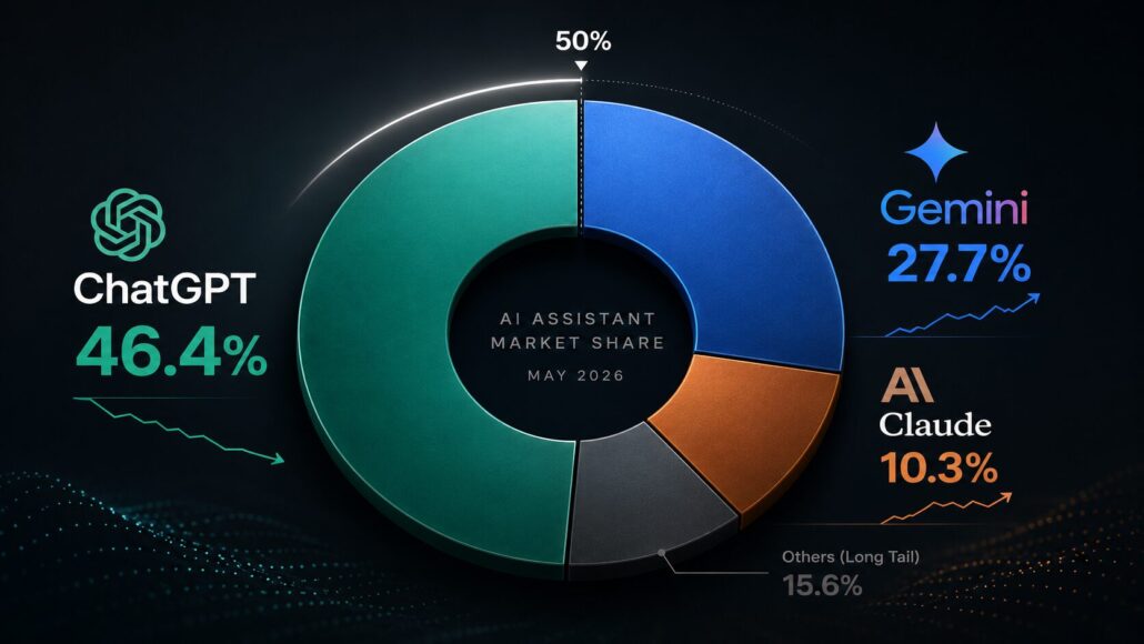 ChatGPT Market Share Below 50% for the First Time