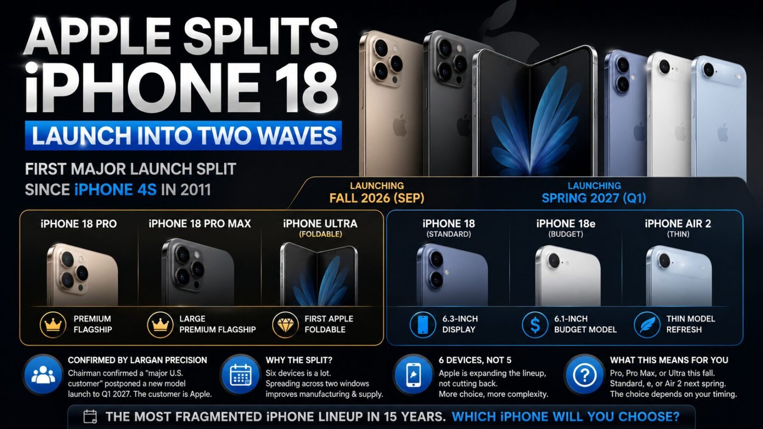 No iPhone 18 This Year: Apple Supplier Confirms Split Launch Strategy